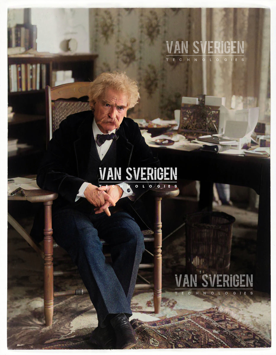 Samuel Clemens Digital Art COLORIZED (Download) – Van Sverigen Marketplace